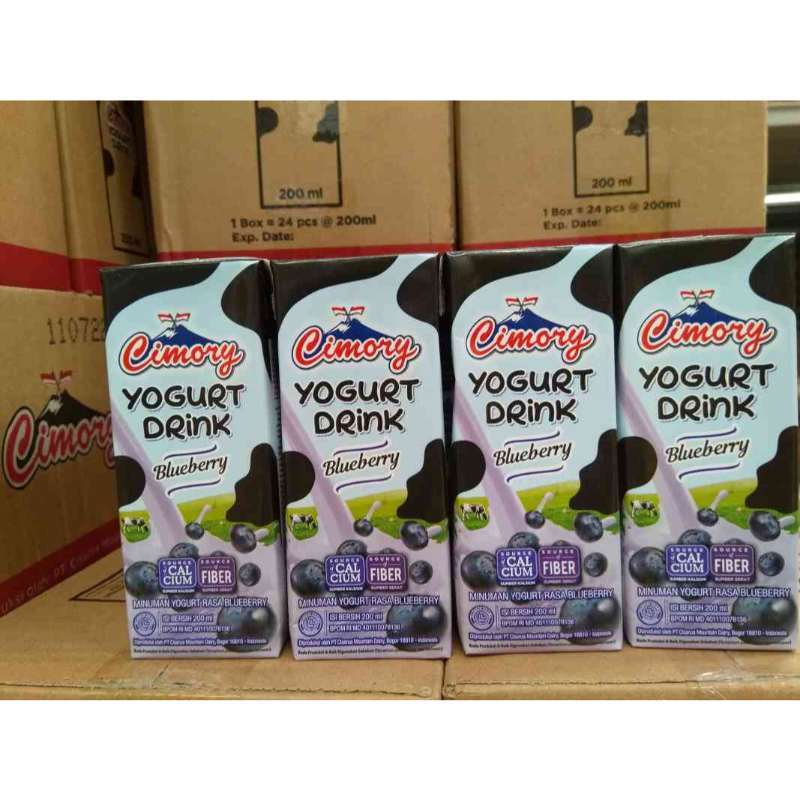 Jual Cimory Yoghurt blueberry 200ml x 24 pcs Halal di Seller D-X SHOP ...