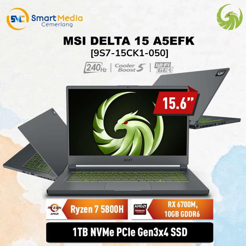 Promo MSI DELTA 15 A5EFK [9S7-15CK1-050]|RYZEN 7-5800H|16GB|1TB|RX6700M ...