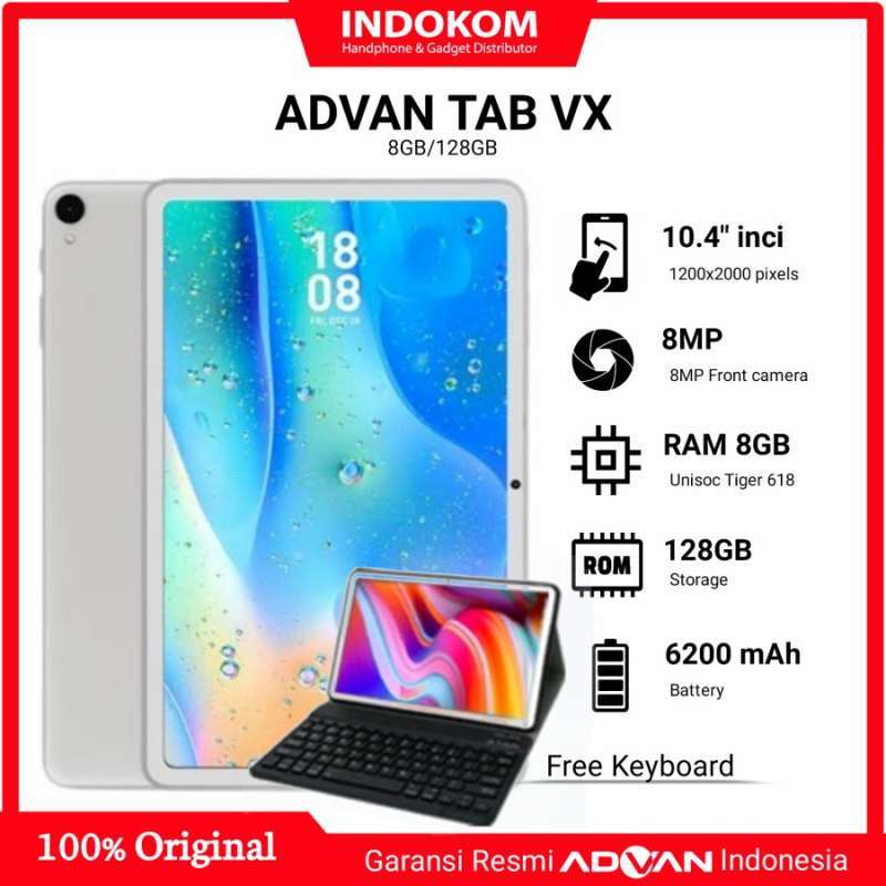 Jual Advan Tab VX 8GB / 128GB 10.4 inch Tiger T618 Android 11 Garansi ...