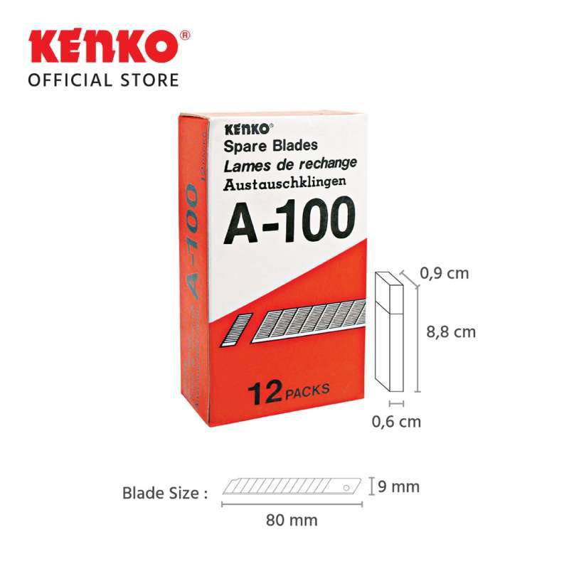 Jual SOS Isi Cutter A-100 KENKO / Cutting Blade / Refill Cutter (12 pak ...