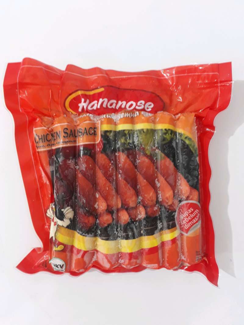 Jual Hanarose Sosis Ayam Chicken Sausage 375 Gram Isi 15 Pcs Sosis Beku ...