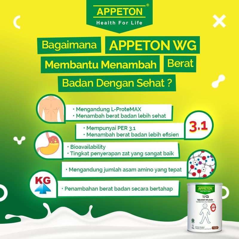 Jual Appeton Weight Gain Adult Vanilla 450gr - Susu Gemuk Badan - Susu ...