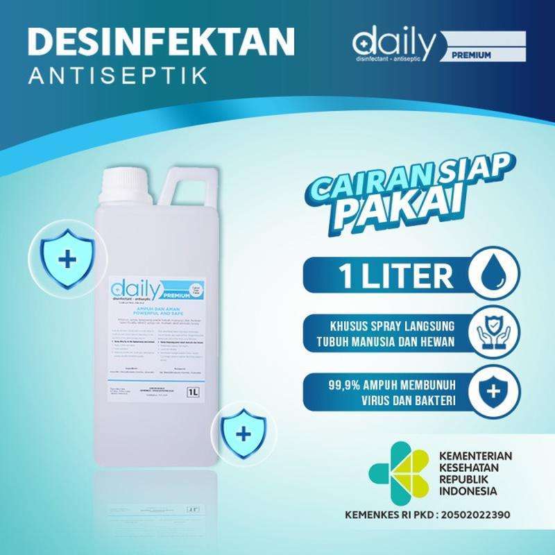 Promo Cairan Disinfektan 1 Liter Izin Kemenkes Daily Desinfektan Diskon ...
