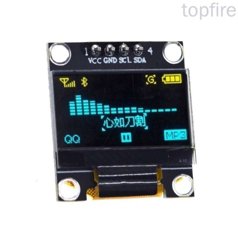 Jual Modul Display Oled 096 Inch 128x64 I2c Warna Putih Dengan Layar ...