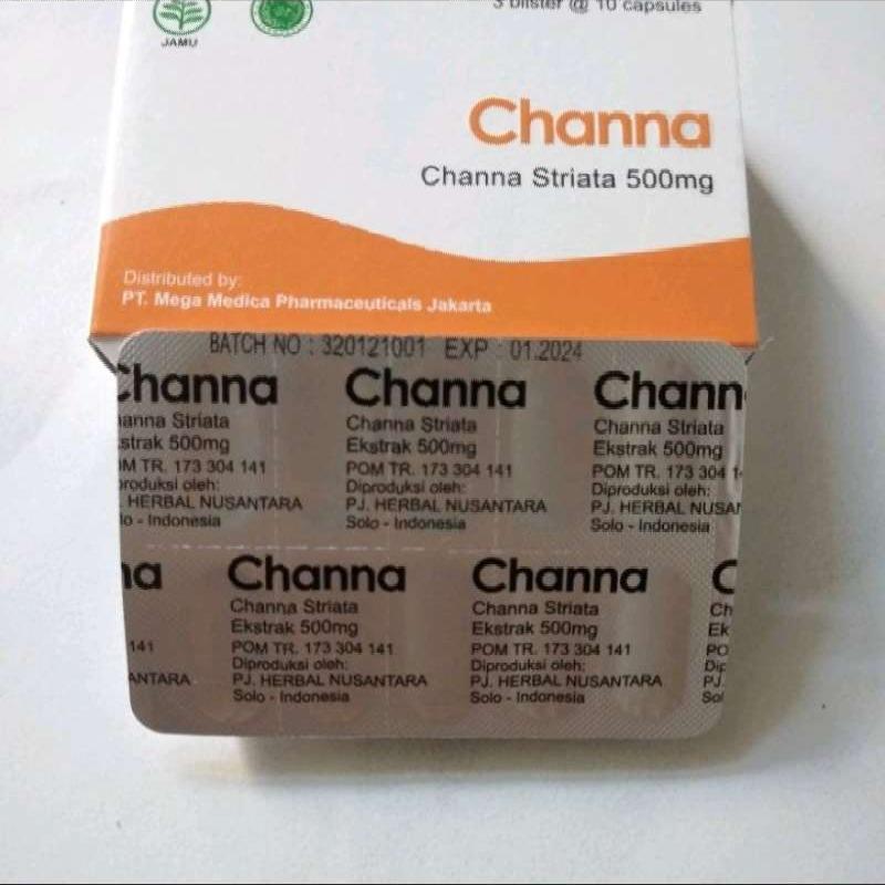 Promo channa striata 500mg isi 30 kapsu Diskon 1% di Seller Zaki serba ...