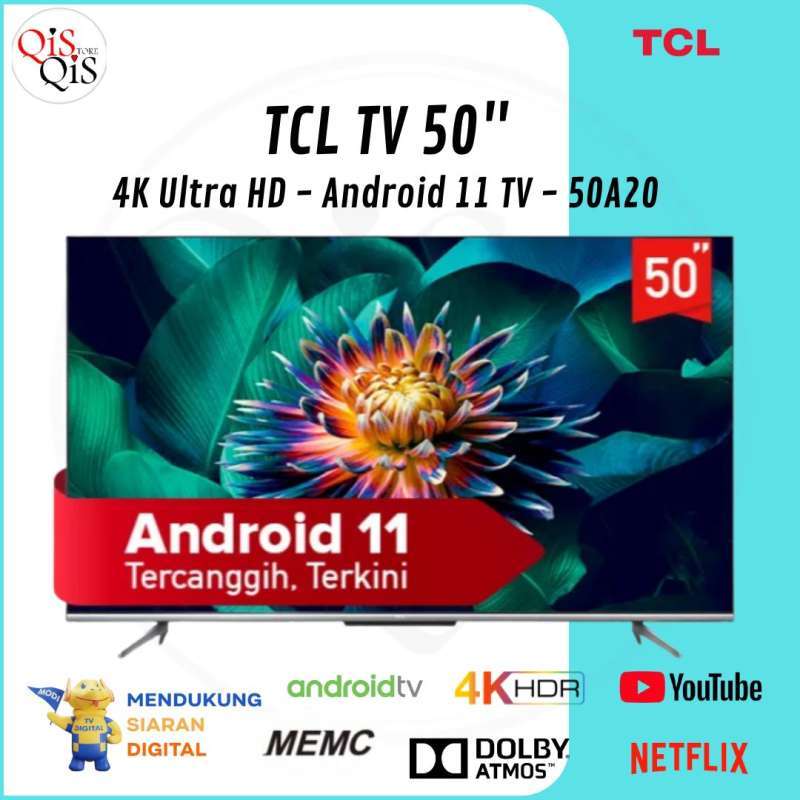 Jual TCL 50 inch - Android 11 TV 4KUHD HDR 10-Dolby -MEMC-Hands-Free ...