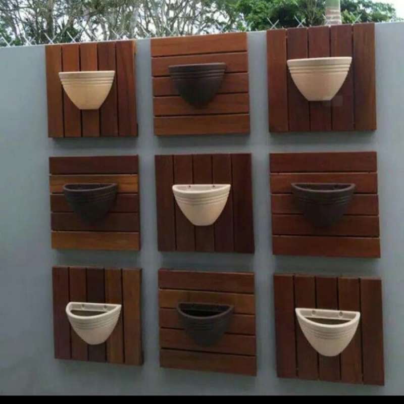 Jual pot dinding rak pot tanaman pot tanaman kayu di Seller Bahagai ...