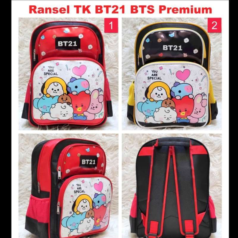 Promo Tas Ransel Sekolah TK BT21 BTS Premium backpack for school girl ...