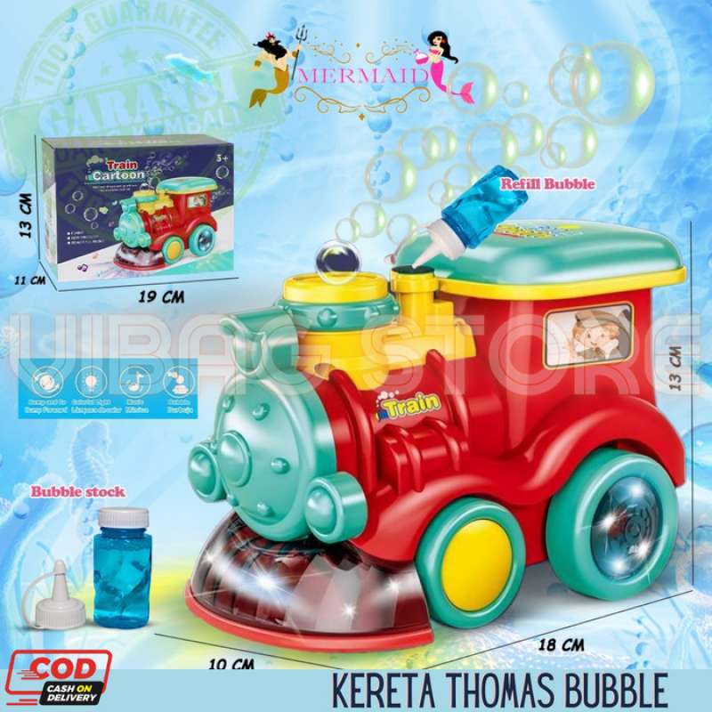 Jual Kereta Thomas Bubble Gelembung Busa Sabun Train Car Baterai ...
