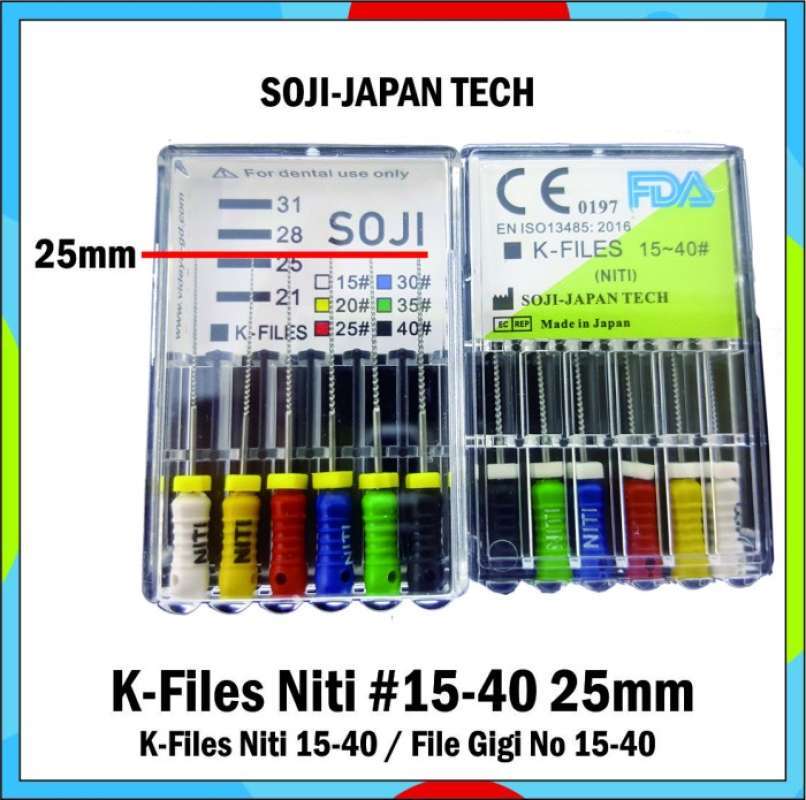 Promo Dental Jarum Endo Kfile K File K-files Niti Ukuran #15-40 - 25 Mm ...
