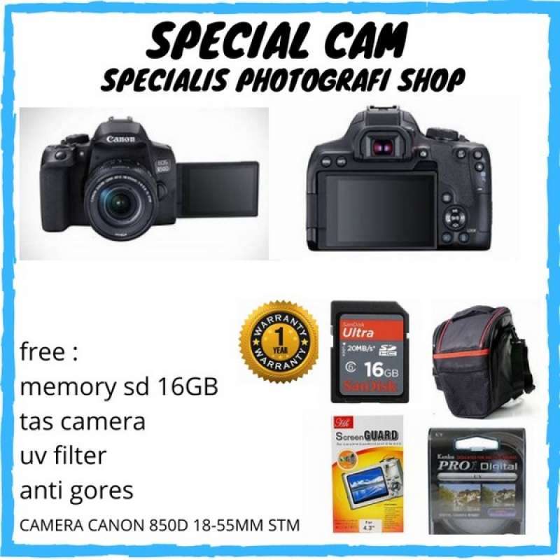 Jual Camera Canon Eos 850D Kit 18-55Mm Stm / Canon 850D Kit 18-55Mm Stm ...