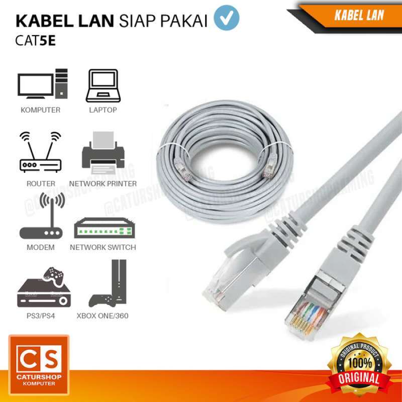 Jual Kabel Lan UTP Cat 5 per Meter Cat5e Ethernet Cable Meteran RJ45 ...