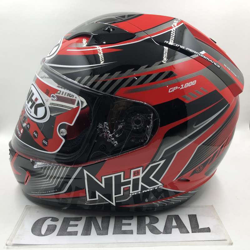Jual Helm NHK GP1000 GP 1000 Motif Plasma Red Silver Merah Abu Double ...