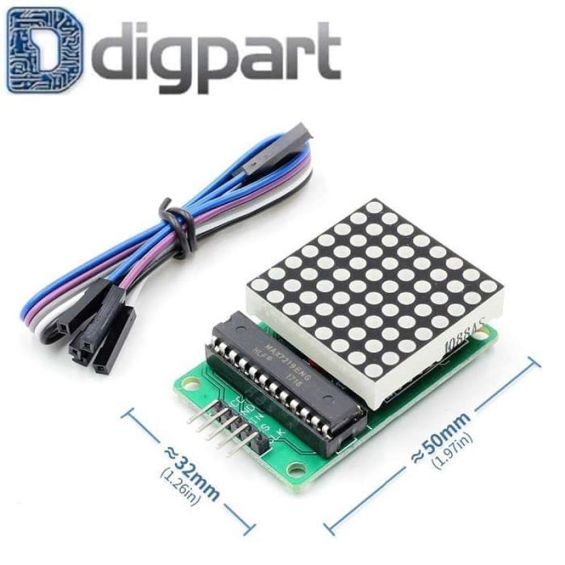Jual MAX7219 Modul Matrix Dot LED Matrix Interface 8 x 8 di Seller ...