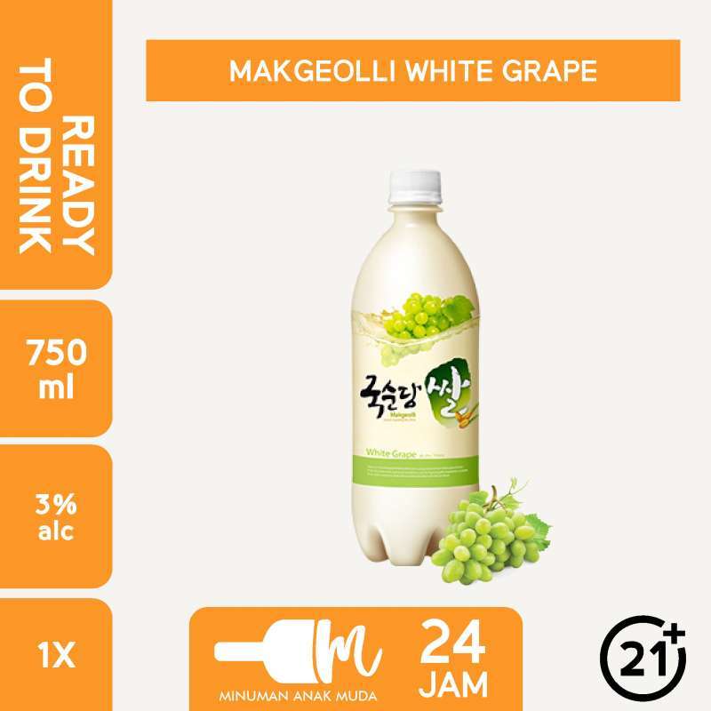 Promo KookSoonDang Makgeolli White Grape 750ml ( Sparkling Rice Wine ...