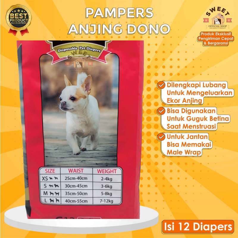 Promo Pampers Anjing Dono - Disposable Pet Diapers New Style - Pets ...