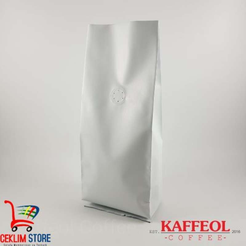 Jual Coffee Bag / Kemasan Kopi [250g] [Valve] [White Doff] di Seller Ceklimstore - Geuceu ...