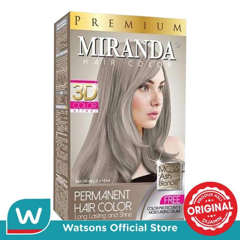 Promo Miranda Hair Color Ash Blonde 30ml Diskon 19% di Seller WATSONS ...