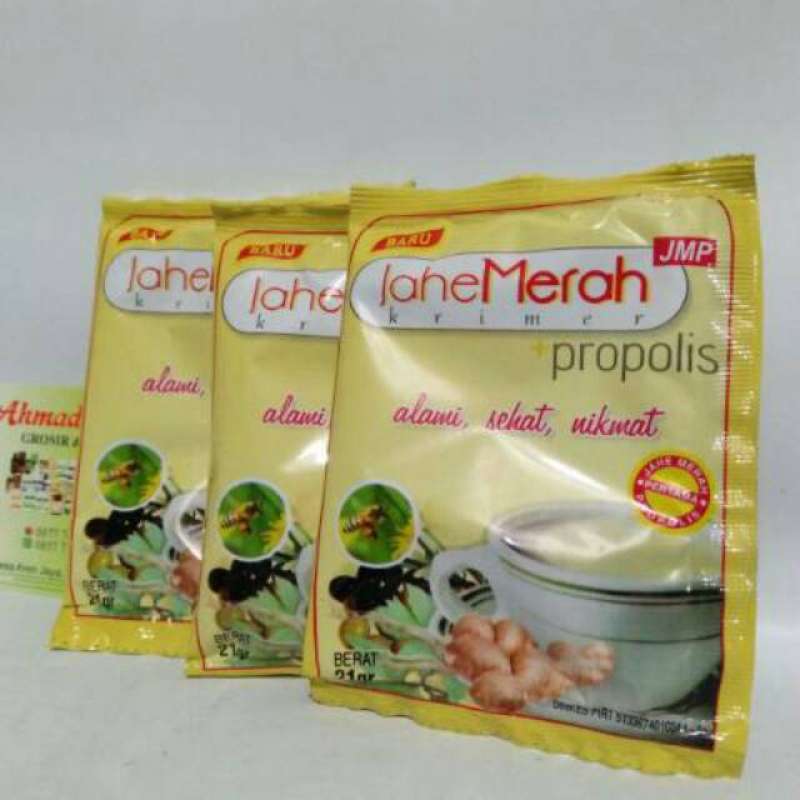 Jual Jahe Merah Propolis JMP Isi 12 Sachet | Jahe Merah Plus Propolis 1 ...