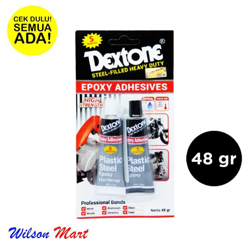 Jual DEXTONE PLASTIC STEEL EPOXY HARDENER ADHESIVES 48 GRAM STEEL ...