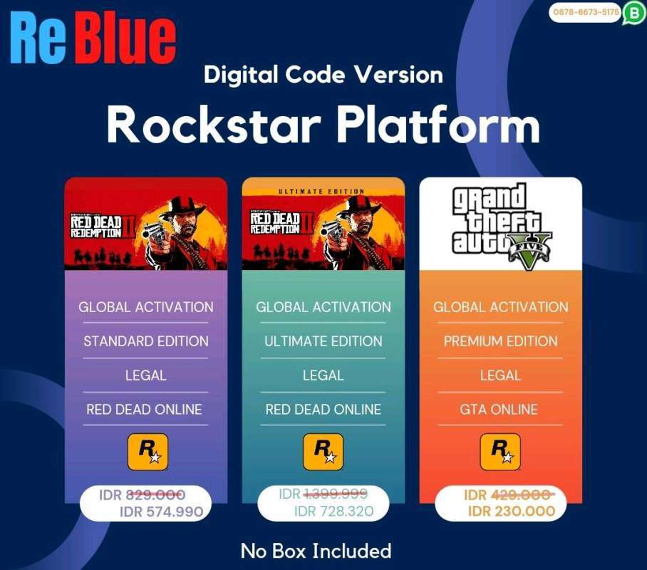 Jual Games Key Rockstar Launcher/Digital Code Version (Rockstar ...