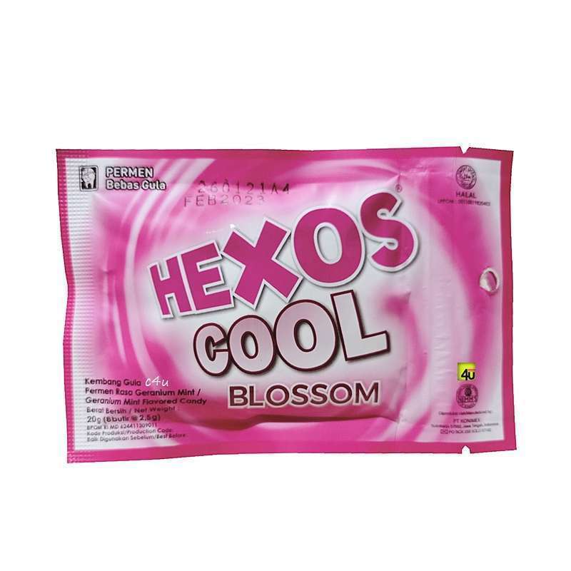 Jual PERMEN SACHET HEXOS 20GR GERANIUM MINT di Seller Swalayan Maju ...