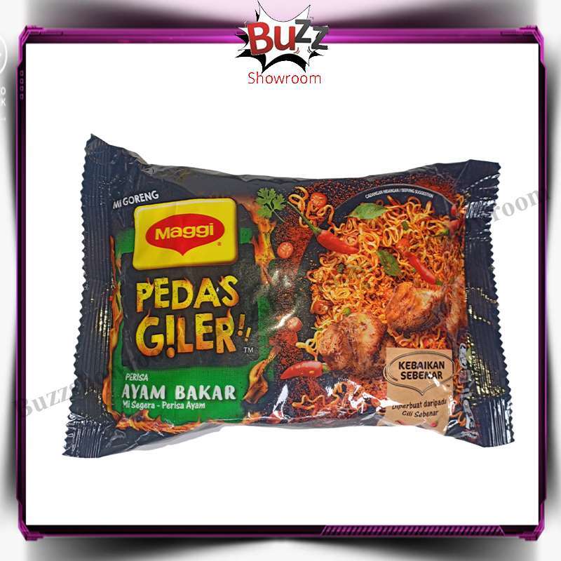 Jual Maggi Hot Heads Roast Chicken Mee Goreng Instant Noodle Mie Halal ...