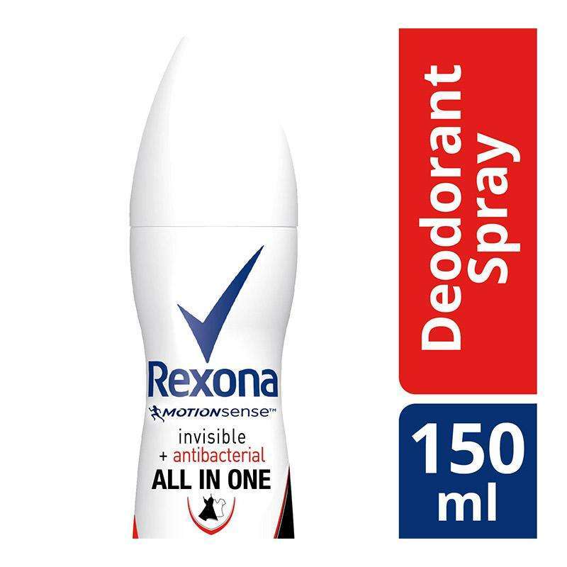 Jual Rexona Deodorant Spray Women Invisible + Antibacterial [150 mL] di ...