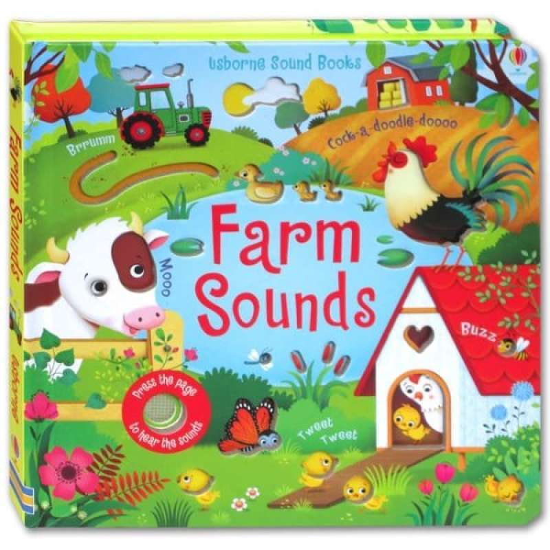 Jual Usborne Farm Sounds - sound book with 10 touch-sounds trails to ...