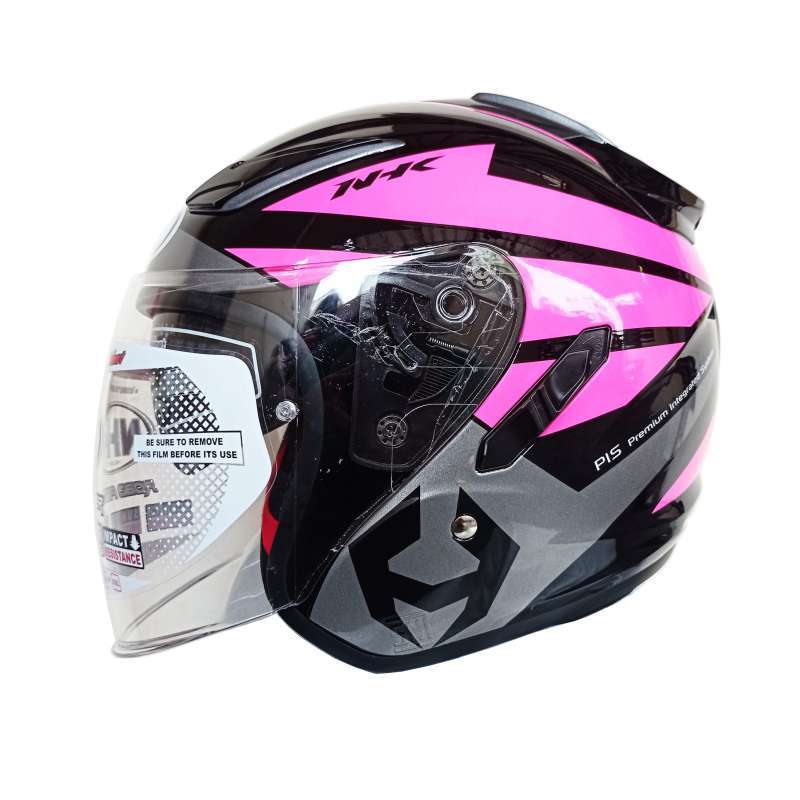 Jual HELM NHK R1 NEMA DOUBLE VISOR ORIGINAL NHK - XL PINK SILVER di ...