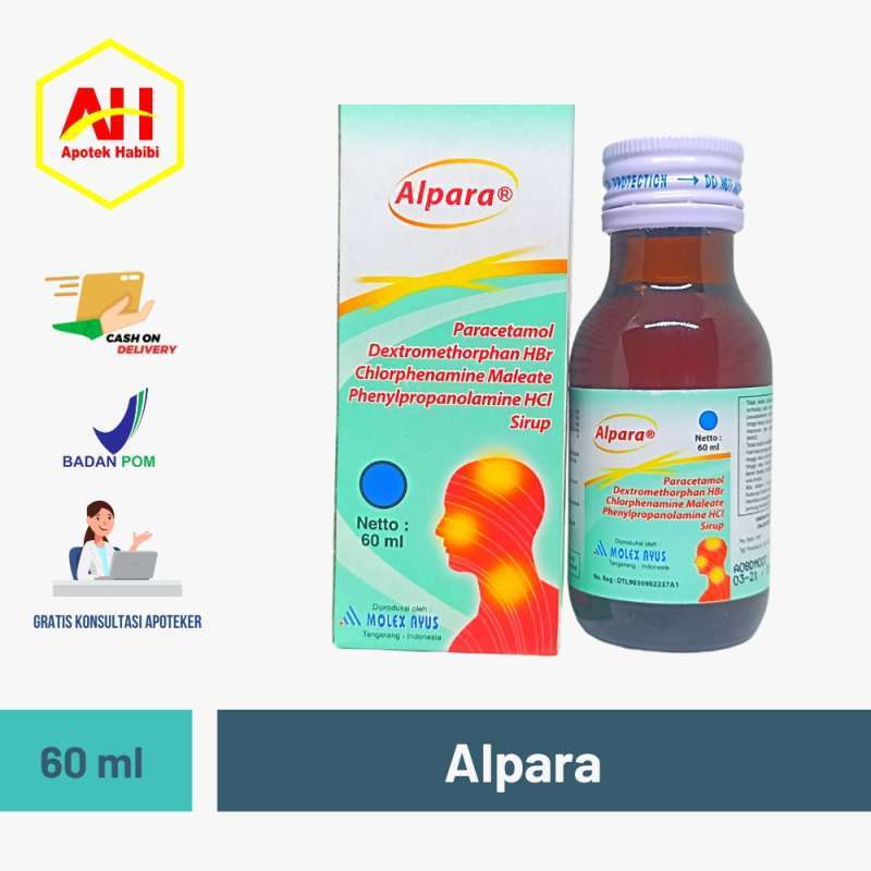 Promo Alpara Alfara Alvara Sirup 60ml Obat Meriang Batuk Pilek Flu ...