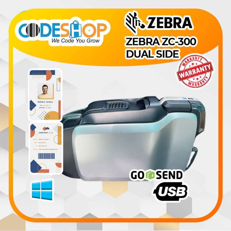 Jual Printer Cetak Kartu Id Card Zebra Zc300 Zc 300 Zc-300 Usb - Lan Ethernet Di Seller Codeshop ...
