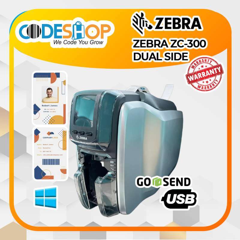 Jual Printer Cetak Kartu Id Card Zebra Zc300 Zc 300 Zc-300 Usb - Lan Ethernet Di Seller Codeshop ...