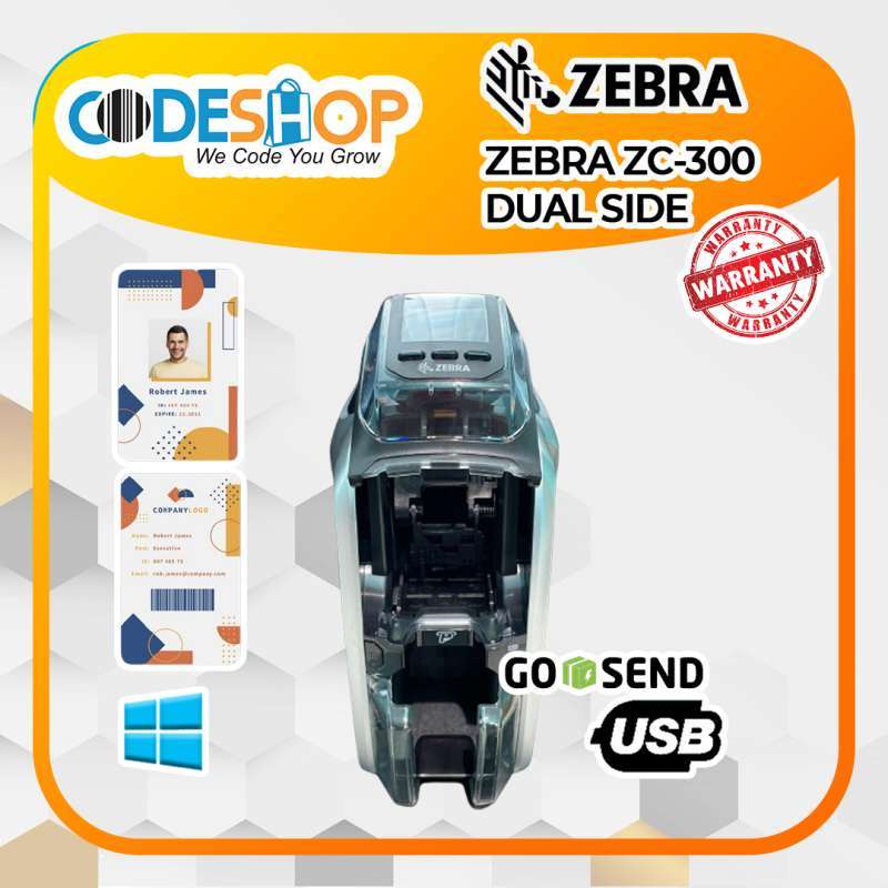 Jual Printer Cetak Kartu Id Card Zebra Zc300 Zc 300 Zc-300 Usb - Lan Ethernet Di Seller Codeshop ...