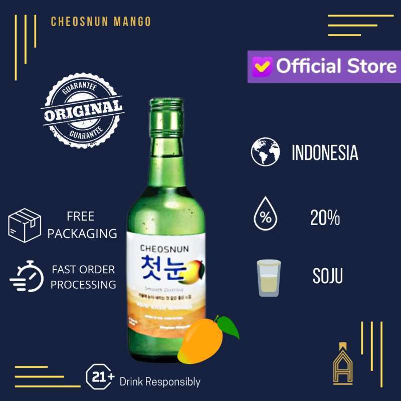 Promo ORIGINAL Soju Cheosnun Mango Mangga Smooth Taste Korea PROMO ...