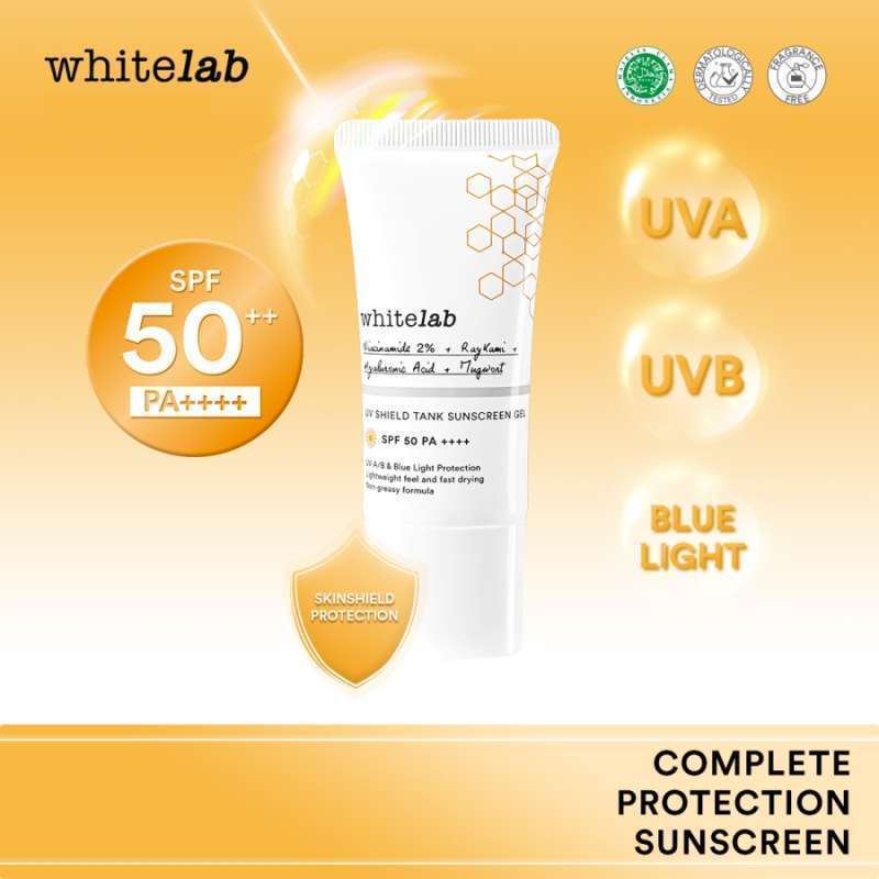 Jual Whitelab UV Shield Tank Sunscreen Gel SPF 50++ PA++++ - Sunblock ...