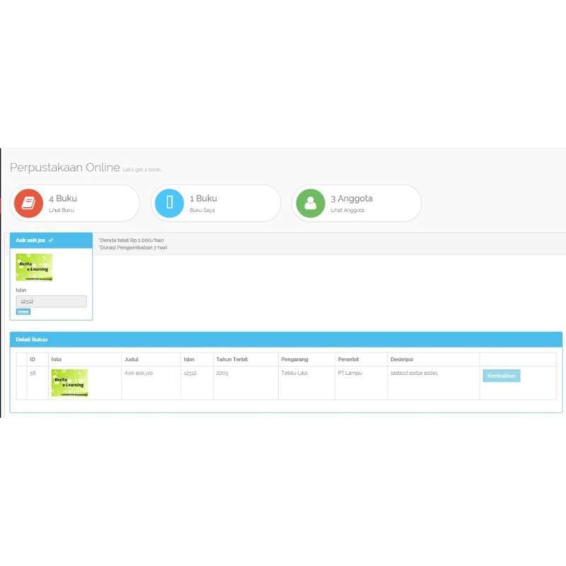 Jual Source Code Aplikasi Sistem Perpustakaan Berbasis Web Di Seller P-store Net - Karangsoko ...