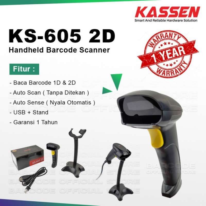 Jual RECOMMENDED 2D BARCODE SCANNER KASSEN KS605 USB AUTO SCAN QR CODE EFAKTUR PDF417 di Seller ...