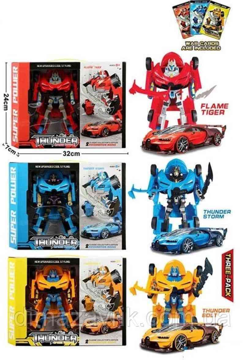 Jual Mainan Robot Thunder Attack Warrior Mobil Berubah Jadi Robot ...