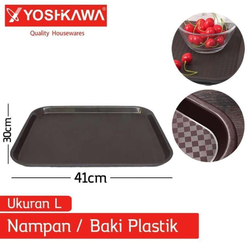 Promo Nampan Food Tray Besar (n041) Yoshikawa - Cokelat Diskon 10% Di ...