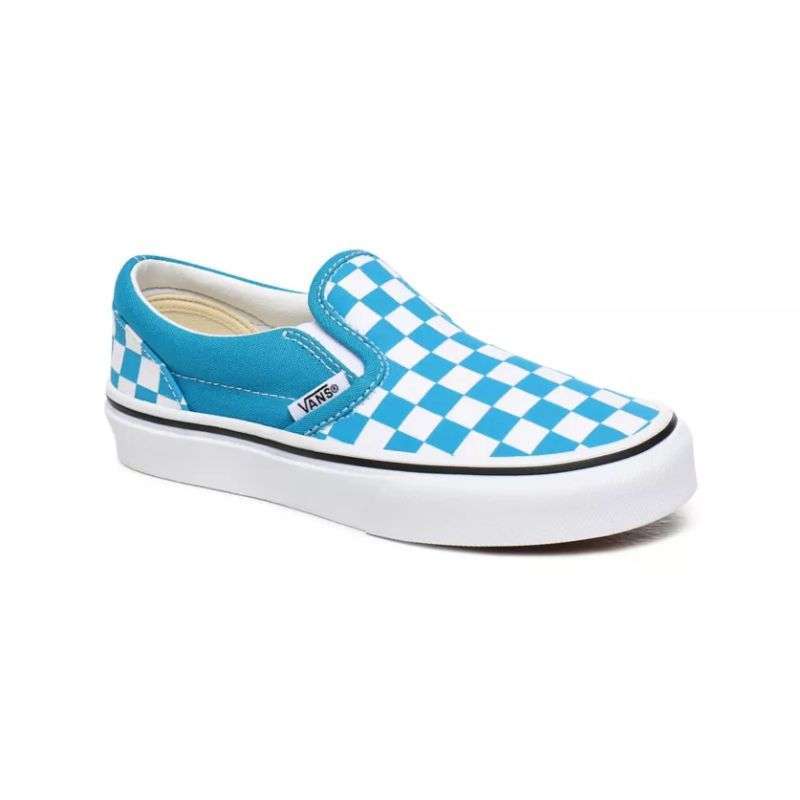 Jual Vans Kids VN0A4BUTW3V UY Classic Slip-On (Checkerboard) Caribbean ...