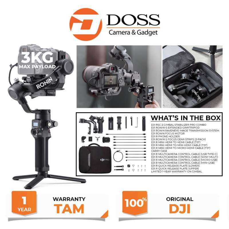 Jual Dji Rsc 2 Gimbal Stabilizer Pro Combo / Dji Ronin Sc2 Gimbal Pro ...