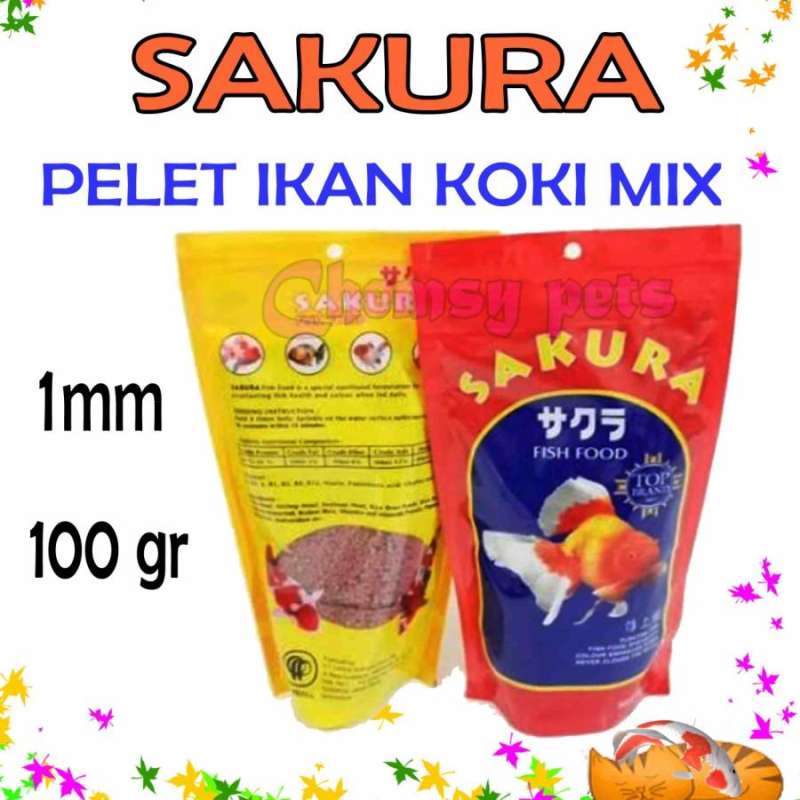 Jual Sakura Mix 100 Gram Makanan Ikan Hias Koki Fresh Pack Fish Food ...