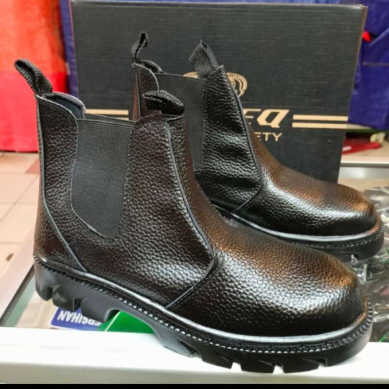 Jual Sepatu Safety Proyek Tinggi Depan Baja/ Sepatu Safety Kulit Proyek ...