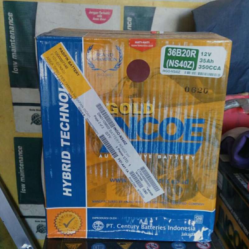 Jual Aki Accu Basah Suzuki Futura, Hyundai Atoz, Incoe Gold Ns40Z 35 Ah ...
