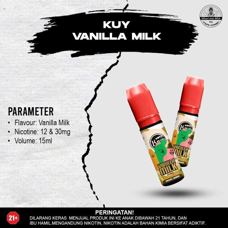 Jual LIQUID KUY VANILLA MILK 15ML SALTNIC BY MOVI di Seller Cloud and ...