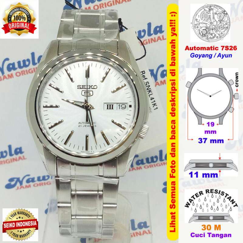 Jual Seiko 5 Snkl41k1 Automatic White Dial - Jam Tangan Pria Snkl41 Di ...