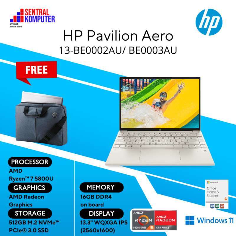Jual HP PAVILION AERO LAPTOP 13-BE0002AU/ BE0003AU - Ryzen™ 7 5800U ...