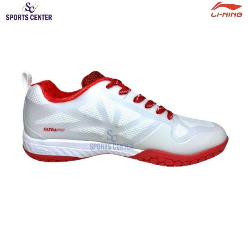 Jual Sepatu Badminton Lining Ultra Fly Aytr060 / Aytr 060 White Red ...
