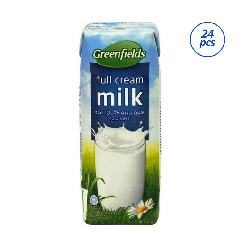 Jual Susu UHT Greenfields Rasa Full Cream [250 mL/ 24 pcs] di Seller Dede collection - Kebon ...